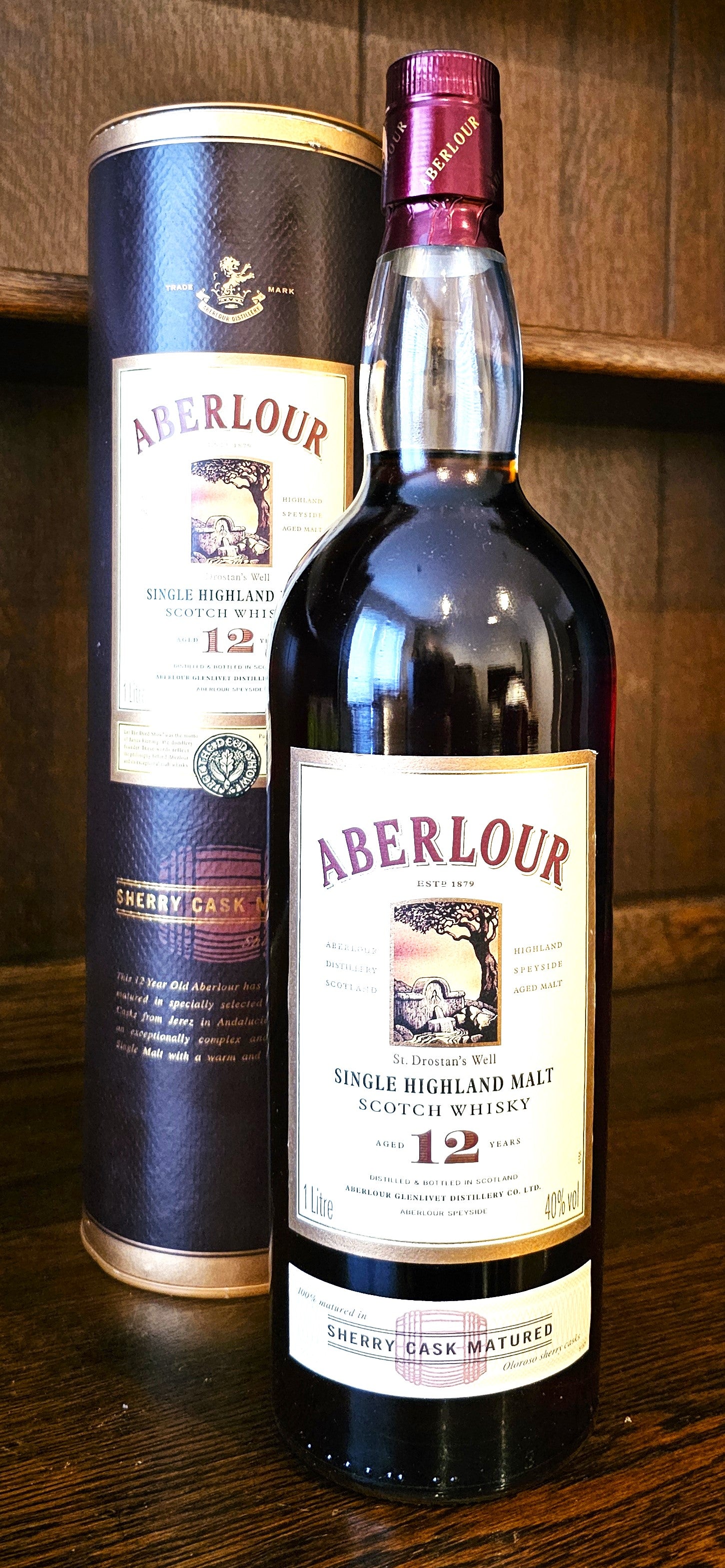 Aberlour 12yr Sherry Cask Matured 1 Litre 2010 Scotch Single Malt Whis ...